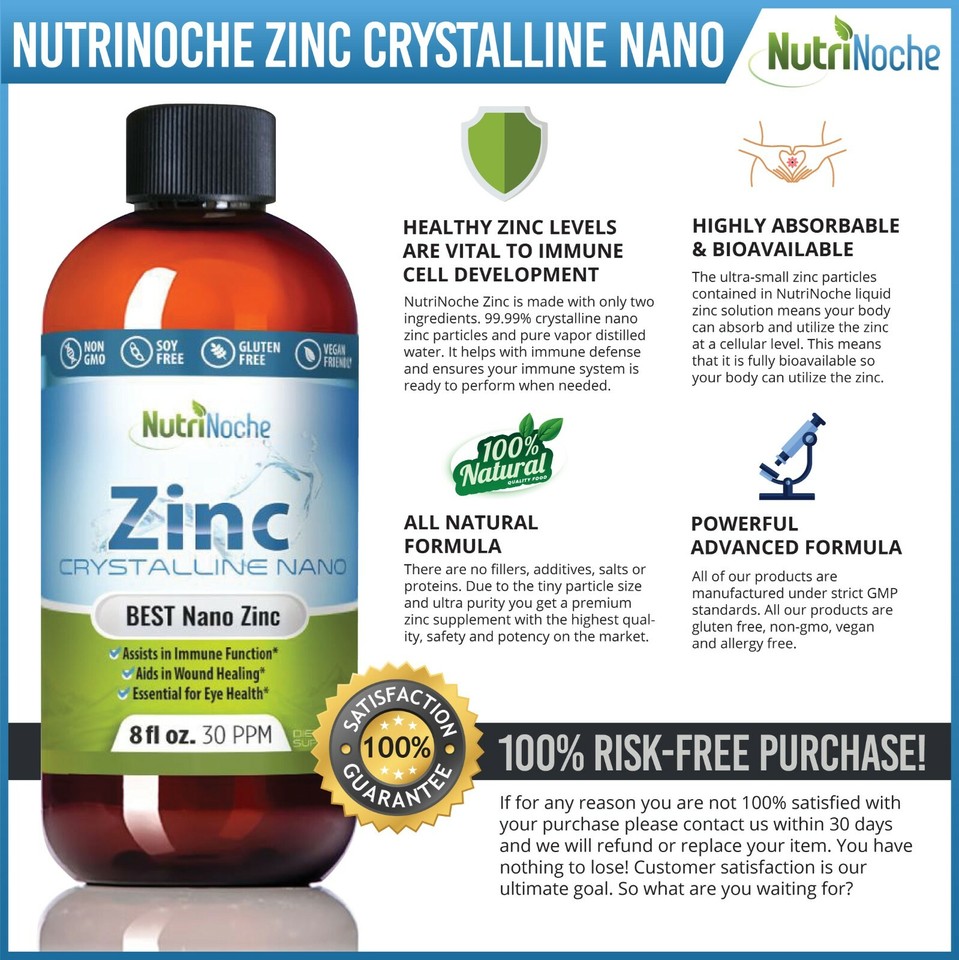 The BEST Colloidal Zinc Liquid - Colloidal Minerals - 32 oz Liquid Zinc ...