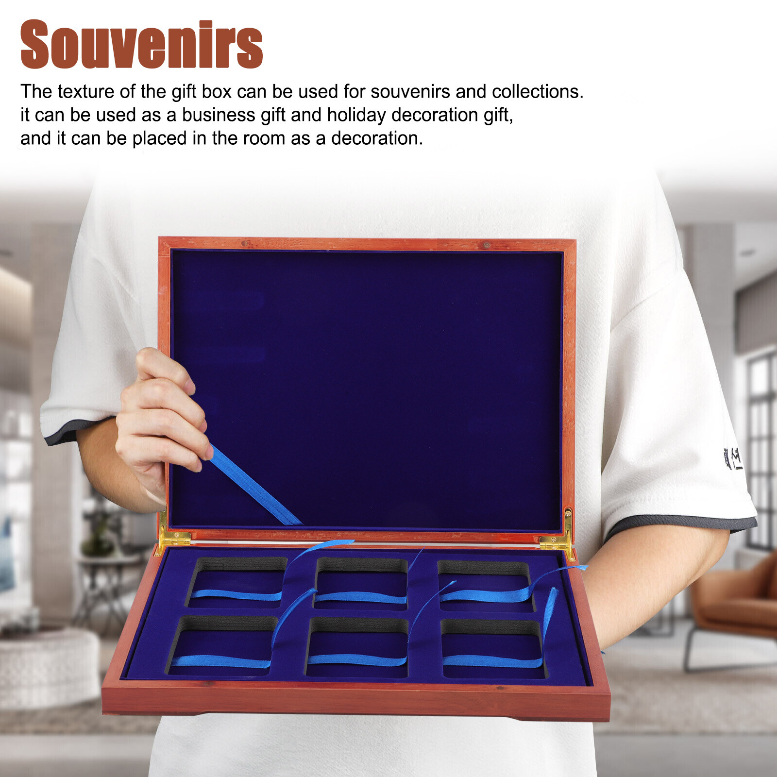 Coin Slab Storage Box Solid Wooden Display Case for 6 Certified PCGS ...