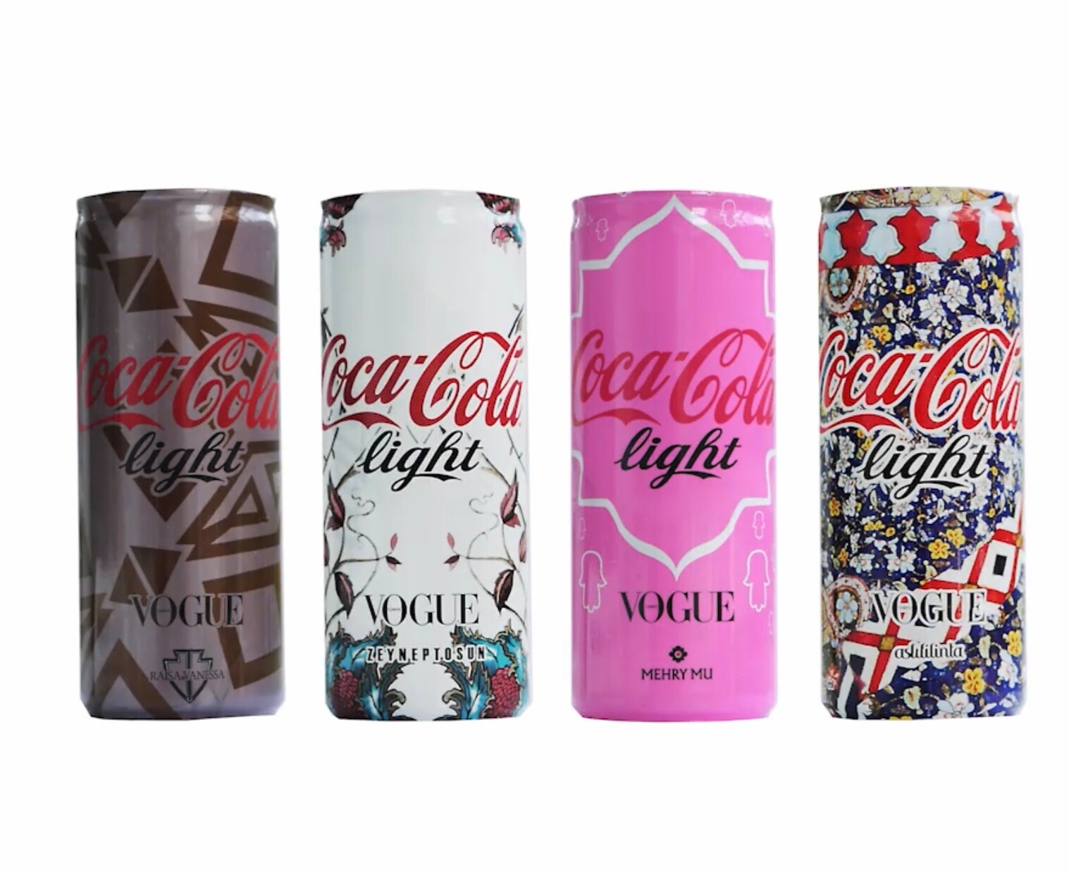 Coca Cola Light x VOGUE Fashion Can Set of 4 * RARE (Empty Cans) | eBay