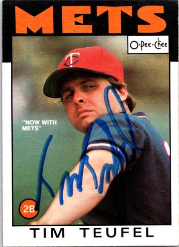 Tim Teufel autographed baseball card (New York Mets) 1986 Topps #91 | eBay