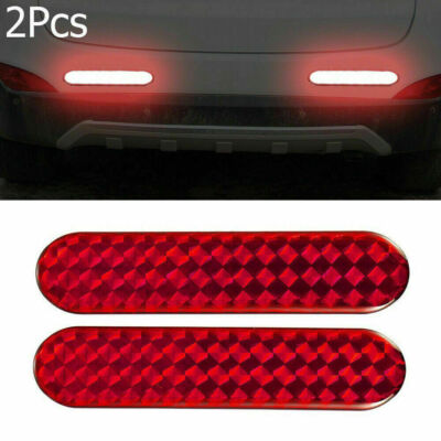 2x Red Reflective Safety Warning Decal Tape Car Door Bumper Sticker ...