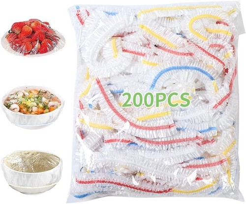 Plastic Bowl Covers 200 PCS PE Food Grade Food Covers Elastic Bowl ...