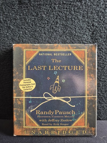 CD- THE LAST LECTURE Randy Pausch Professor Emiritus Carnegie Mellon ...