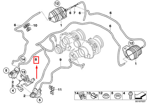 NEW BMW X5 E70 VACUUM HOSE RED 7846163 11657846163 ORIGINAL | eBay