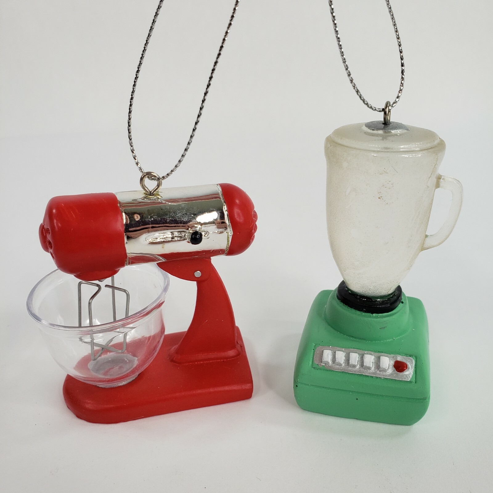 2 Retro Christmas Ornaments Electric Stand Mixer Blender 50s Kitchen ...