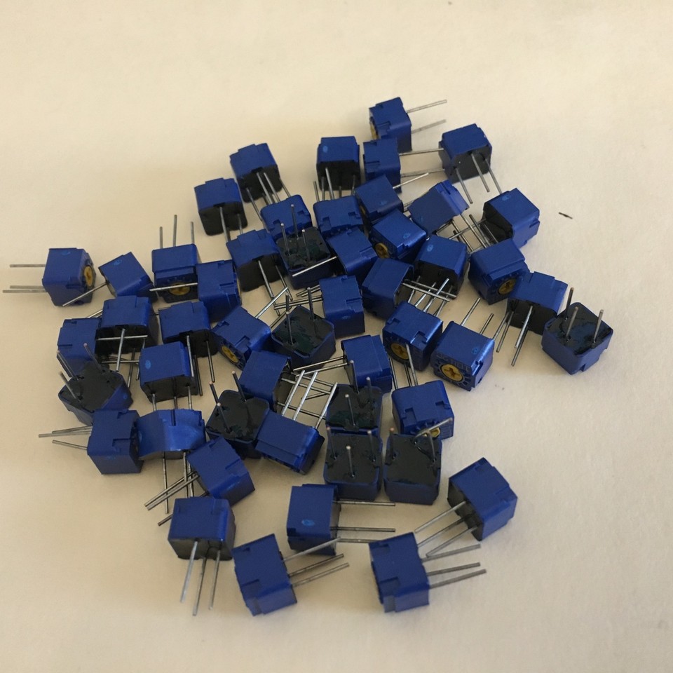 CT6P-250K (50 Pc Lot) 250K Ohm Single Turn Trimmer Variable Resistor W ...