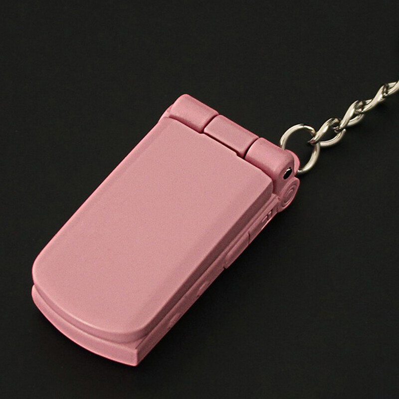 Mini Flippable Rotating Phone Model Keychains Mini Cell Phone Figure ...