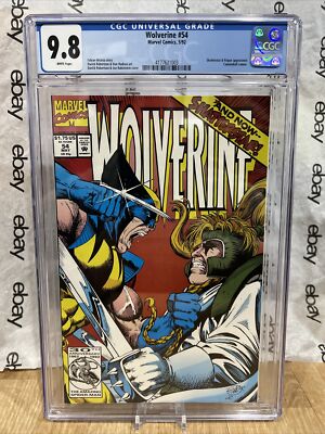 Wolverine #54 CGC 9.8 Shatterstar & Rogue App New Slab Comic 1992 ...