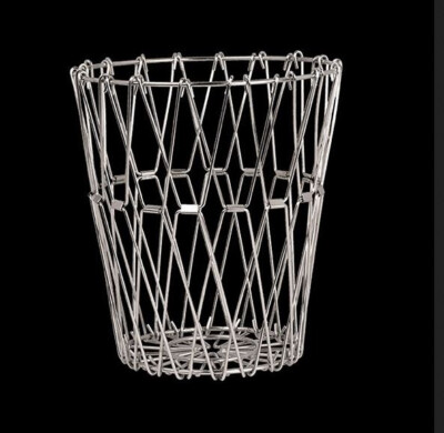 METAL COLLECTION MULTI-PURPOSE FOLDING BASKET STAINLESS STEEL ART THE ...