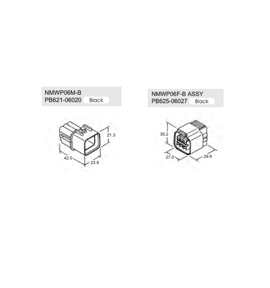 KUM 090 Series 6 pins Male Female Waterproof Connector PB621-06020 ...