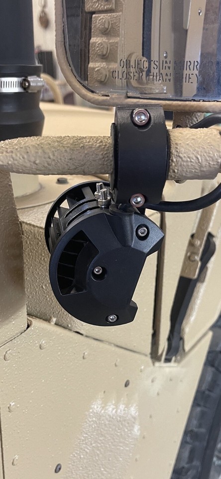 Military Humvee Mirror Mounted Dual Light Kit LED 24V | eBay