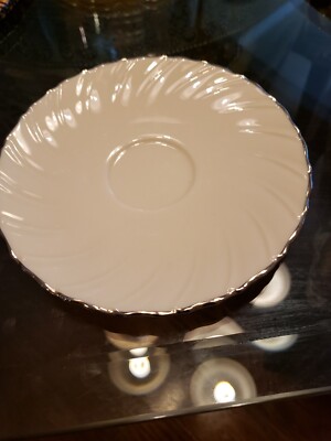 Lenox Weatherly 1 Saucer Platinum Rim /Swirl Off White NEW . | eBay