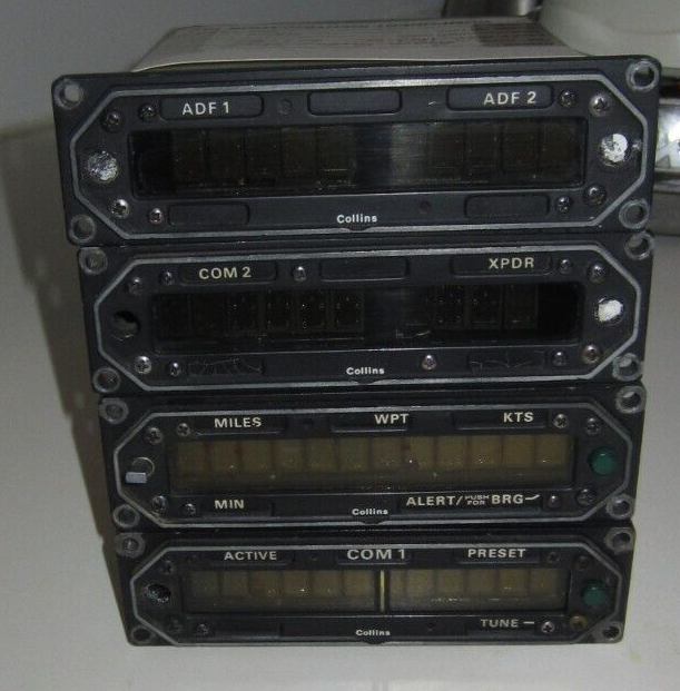 AVIONICS LOT 1 STACK OF 4 COLLINS VARIOUS REMOTE READOUT UNITS USED AR ...