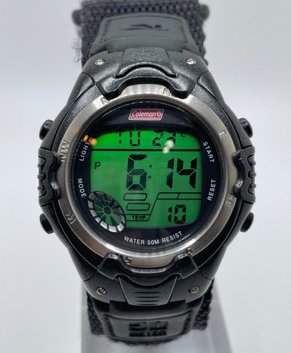 Coleman Digital Watch Day Date Quartz Alarm Chronograph Self Latching ...