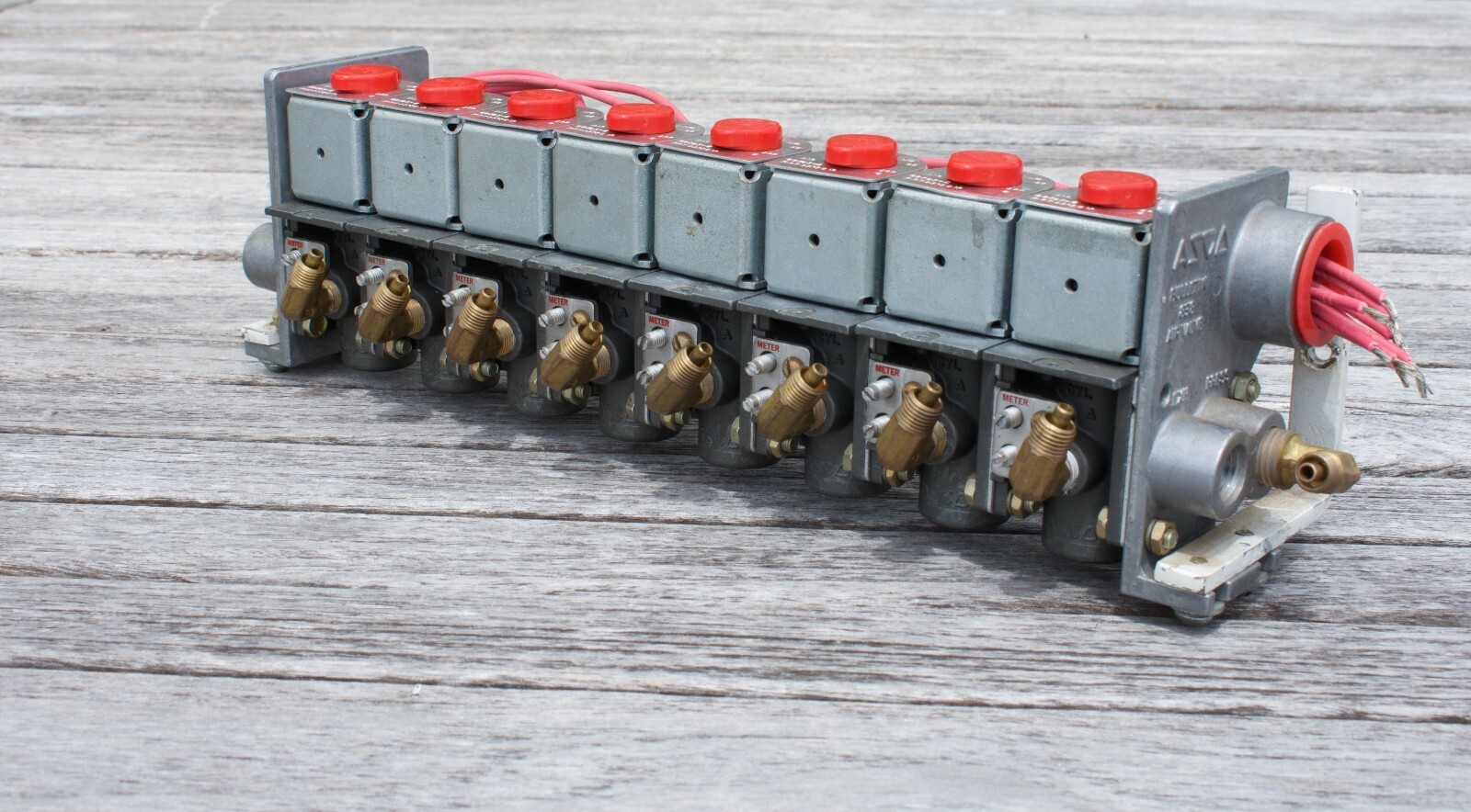 Asco bulletin 8318 air valve manifold, 8 valves, fittings, TESTED, 6-m ...