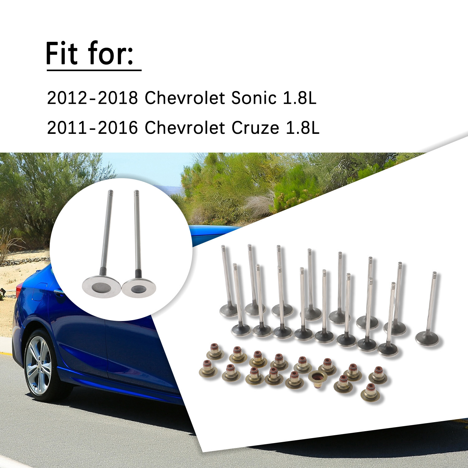 Engine Exhaust Intake Valves Set for 2011-2018 Chevrolet Cruze Sonic 1 ...