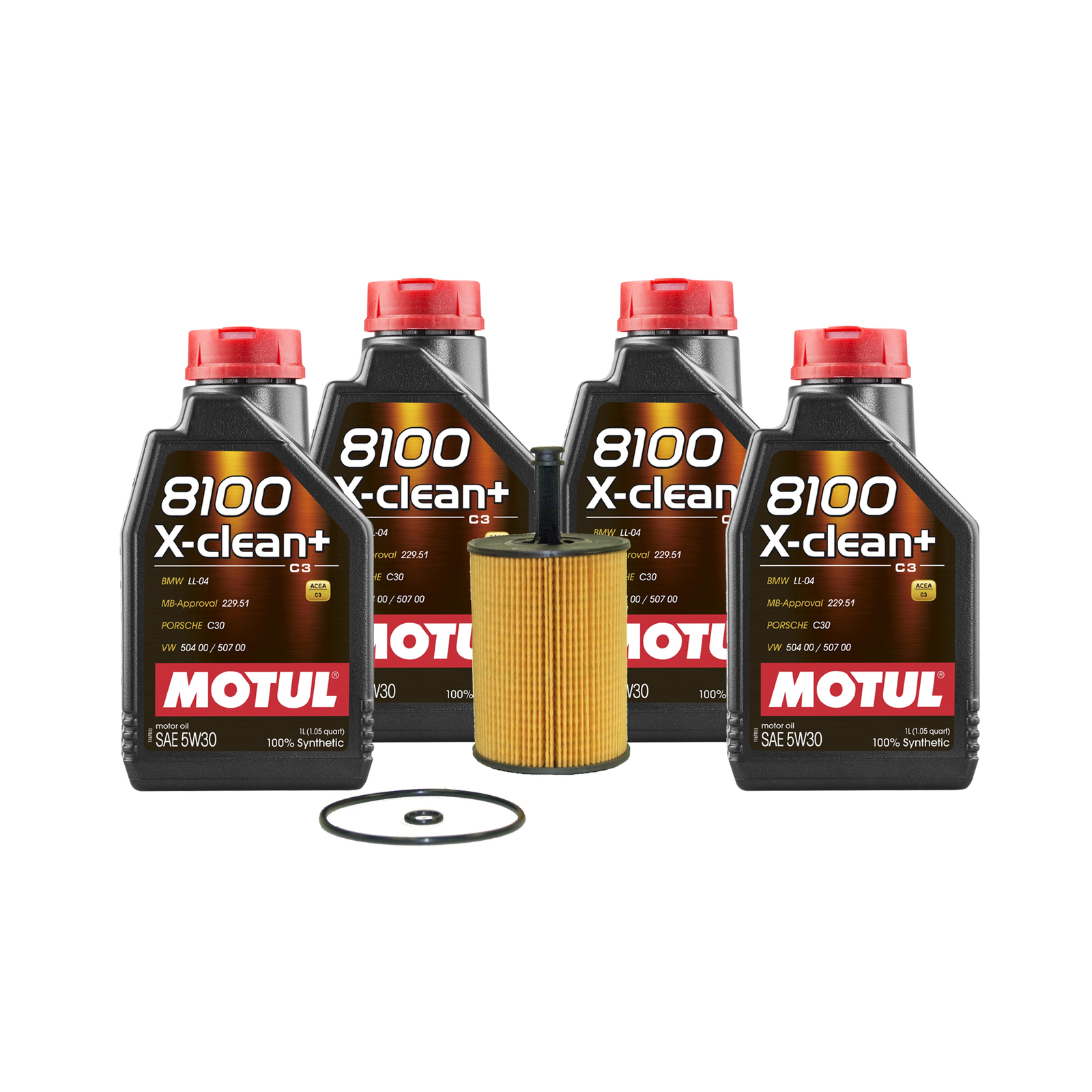 4L Motul 8100 X-CLEAN + 5W30 Wix Filter Motor Oil Change Kit API SN/CF ...