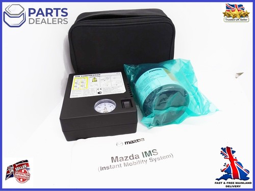 GENUINE MAZDA TYRE PUNCTURE REPAIR KIT PUMP INFLATOR SEALANT GLUE ...