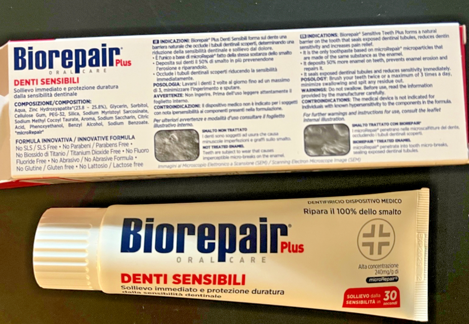 Biorepair Plus toothpaste SENSITIVE Teeth -Made in Italy Exp 2029 NIB ...