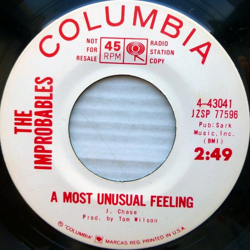 Improbables Promo Fort VG+ Columbia A Most Inhabituel Feeling ~ Rigide ...