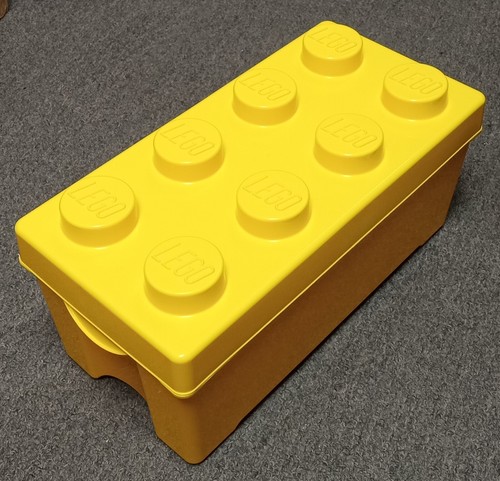 LEGO Empty Bin Yellow Creative Box No Bricks with Lid NICE SHAPE | eBay