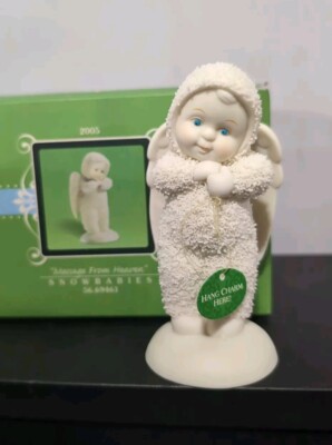 Snowbabies "Message From Heaven" 2005 Porcelain Angel Figurine | eBay
