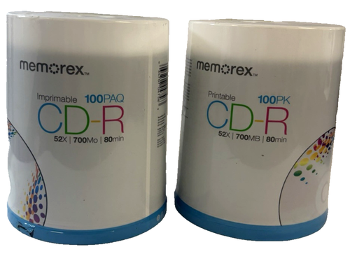 New Sealed Memorex CD-R 52X 700mb 80 Minute Disc Pack 100 Total | eBay