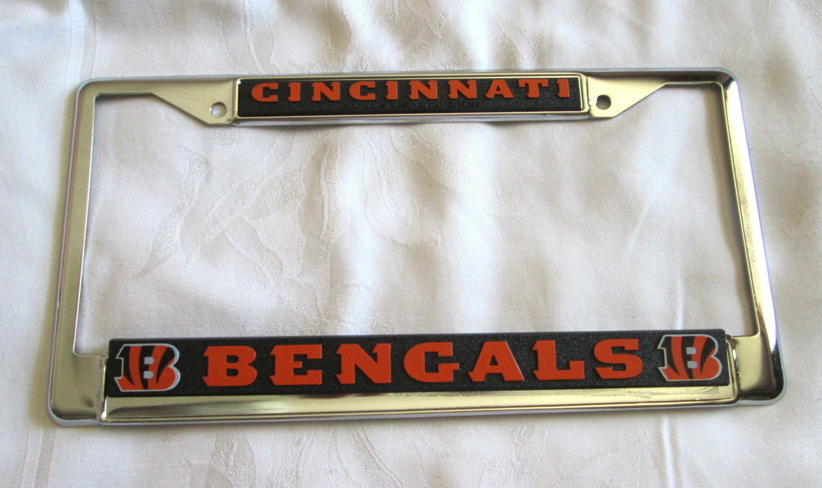 CINCINNATI BENGALS EMBOSSED CHROME LICENSE PLATE FRAME #03 - NEW | eBay