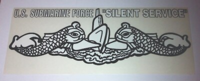 U.S. Submarine Force "Silent Service" Decal 14 x 6, c7021 | eBay