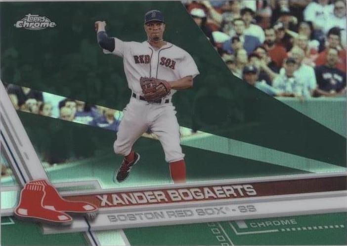 2017 Topps Chrome - Xander Bogaerts #45 Green Refractor /99 for sale ...