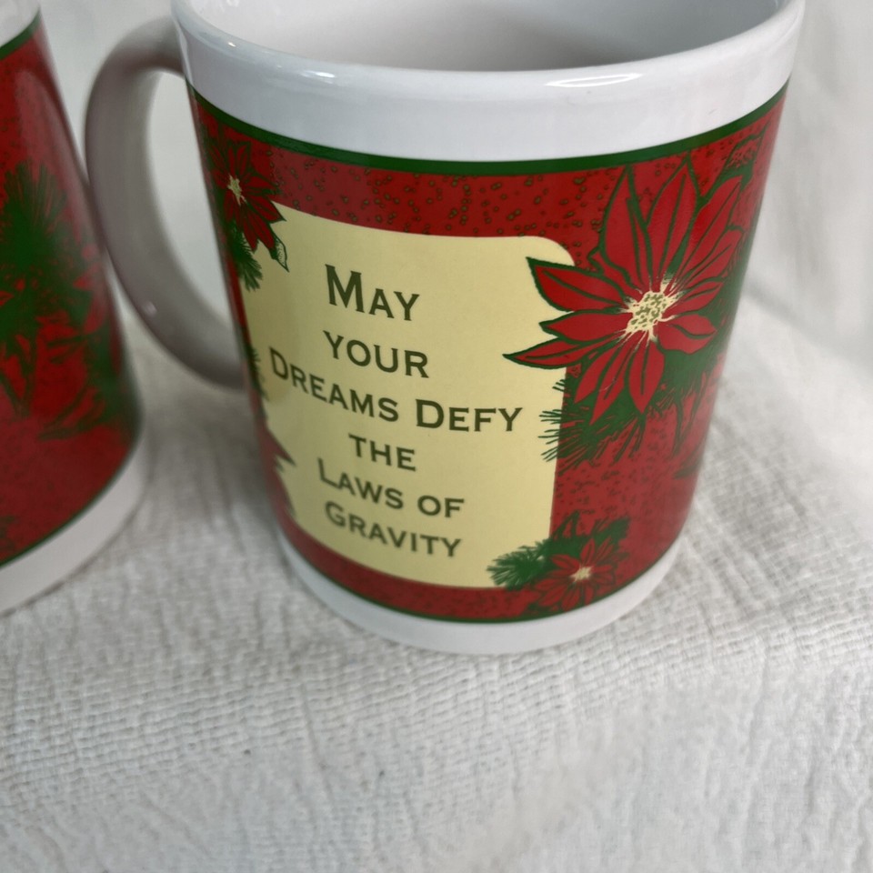 2 - Poinsettias Pine Boughs May Your Dreams Defy the Laws of Gravity ...