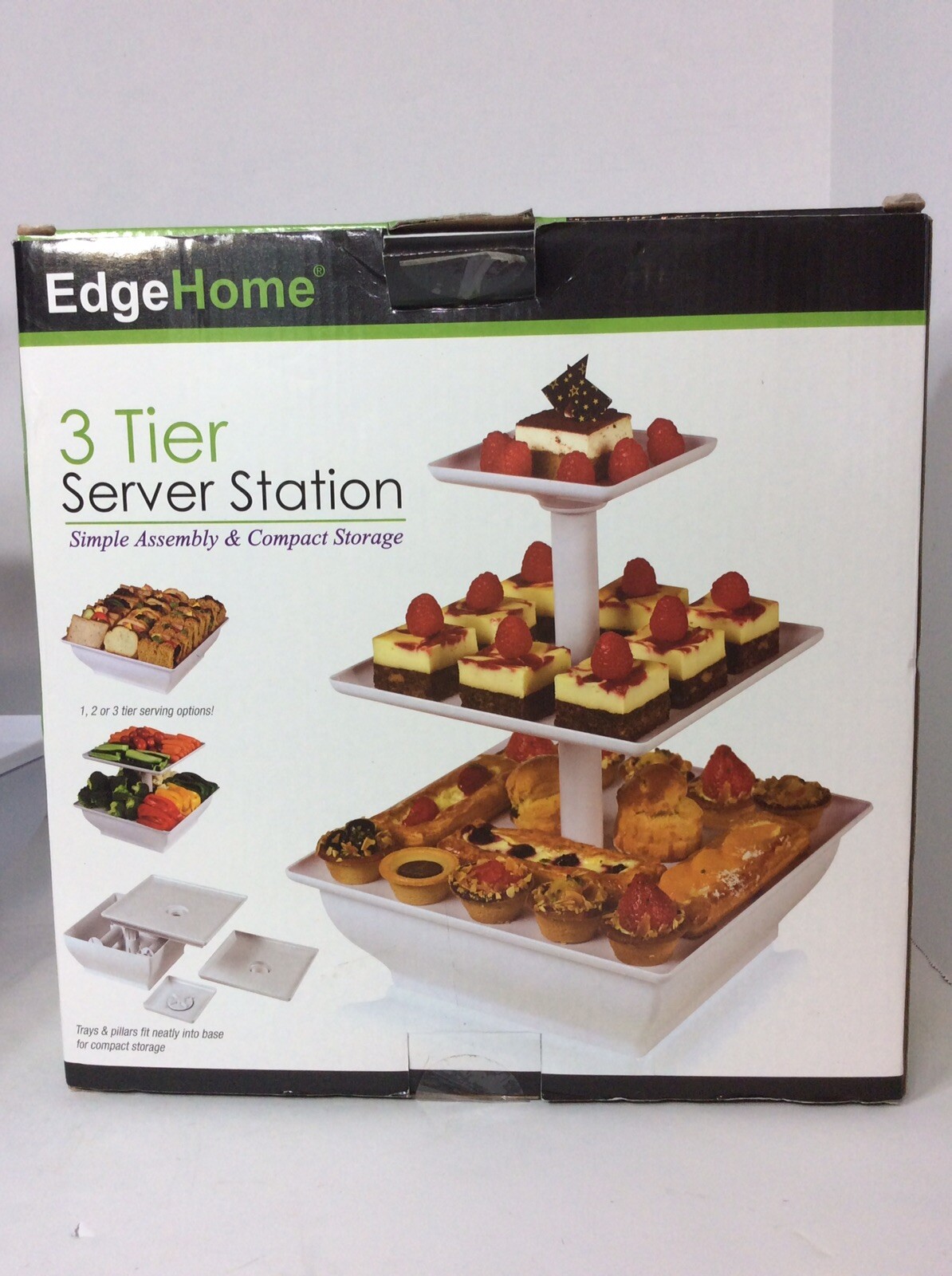 Edge Home 3 Tier Server Station, Simple Assembly, Compact Storage 12.5 ...