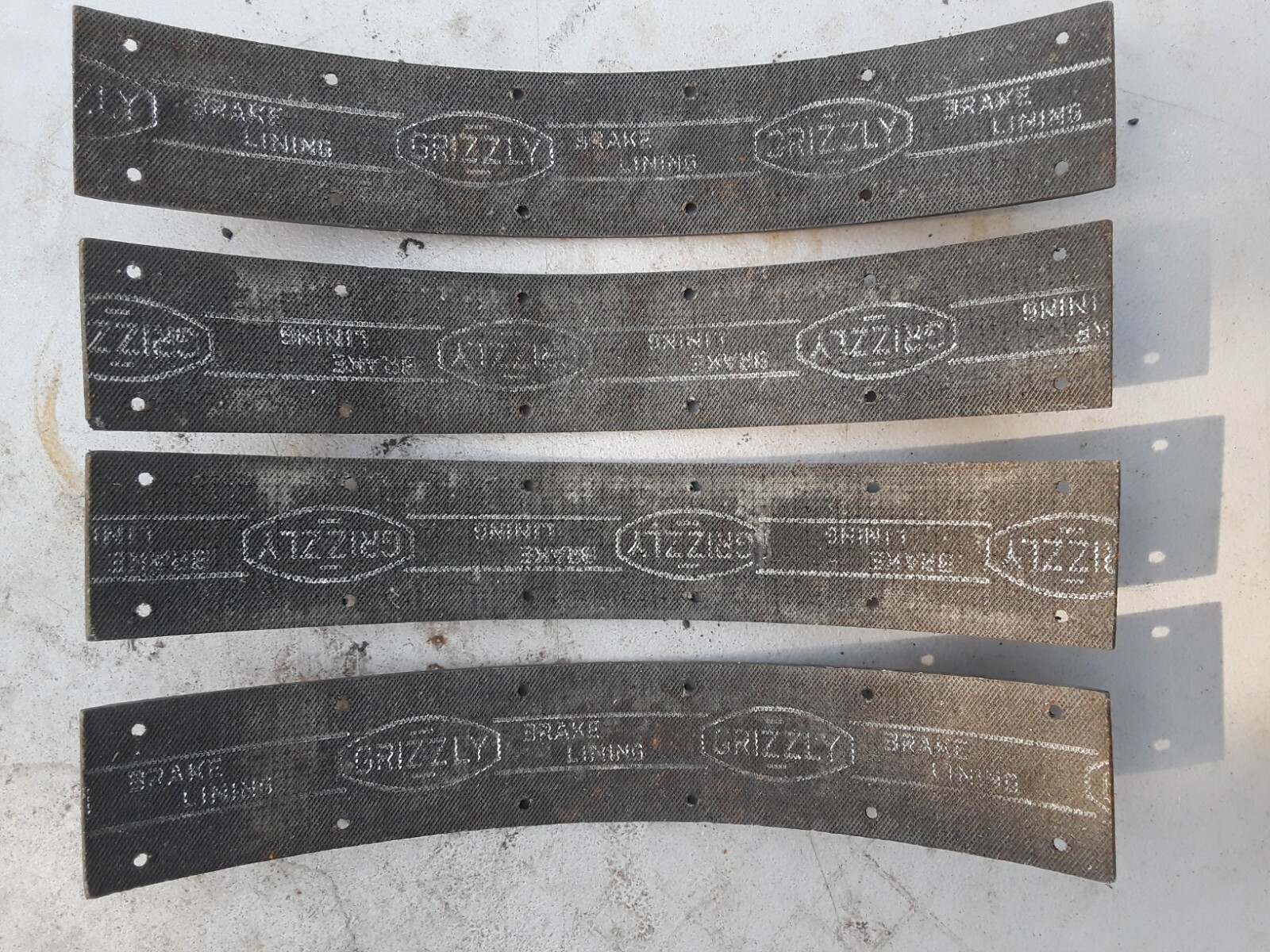 1126-D Grizzly Brake Lining Set With Pure Brass Rivets Dodge Truck (see ...