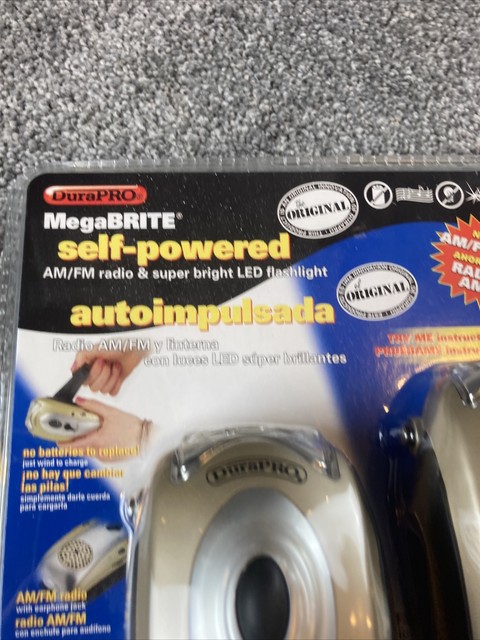 2 Durapro Megabrite Self Powered Super Bright LED Flashlight Am FM ...