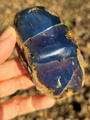 82 gram Natural Blue Amber Indonesia Tumbled Half Polished Specimen ...