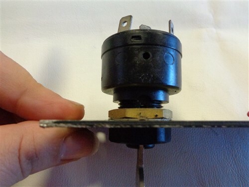 PUSH TO CHOKE IGNITION / KILL SWITCH BLACK ALUMINUM PANEL 6 3/4" X 2 1/ ...