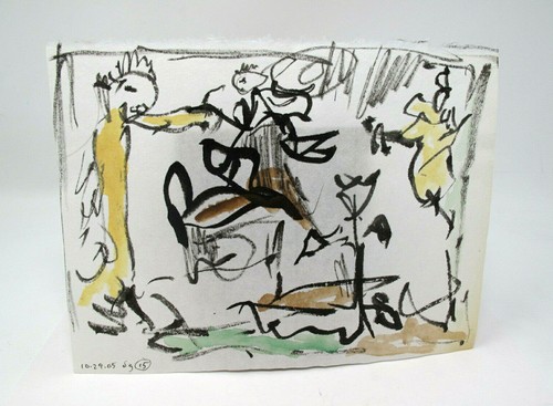DENIS GRUNDMANN San Francisco Outsider Art Pastel Drawing Paper 2005 ...