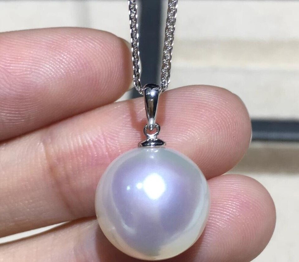 18 inch HUGE AAAAA Round 12-13mm natural AKOYA white pearl Pendant ...