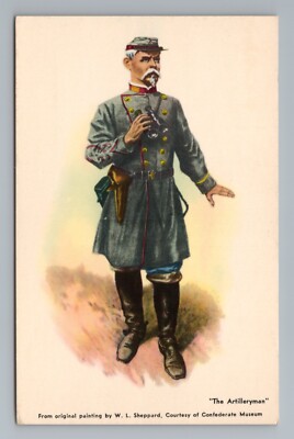Civil War Confederate Artilleryman W.L. Sheppard Vintage Postcard | eBay
