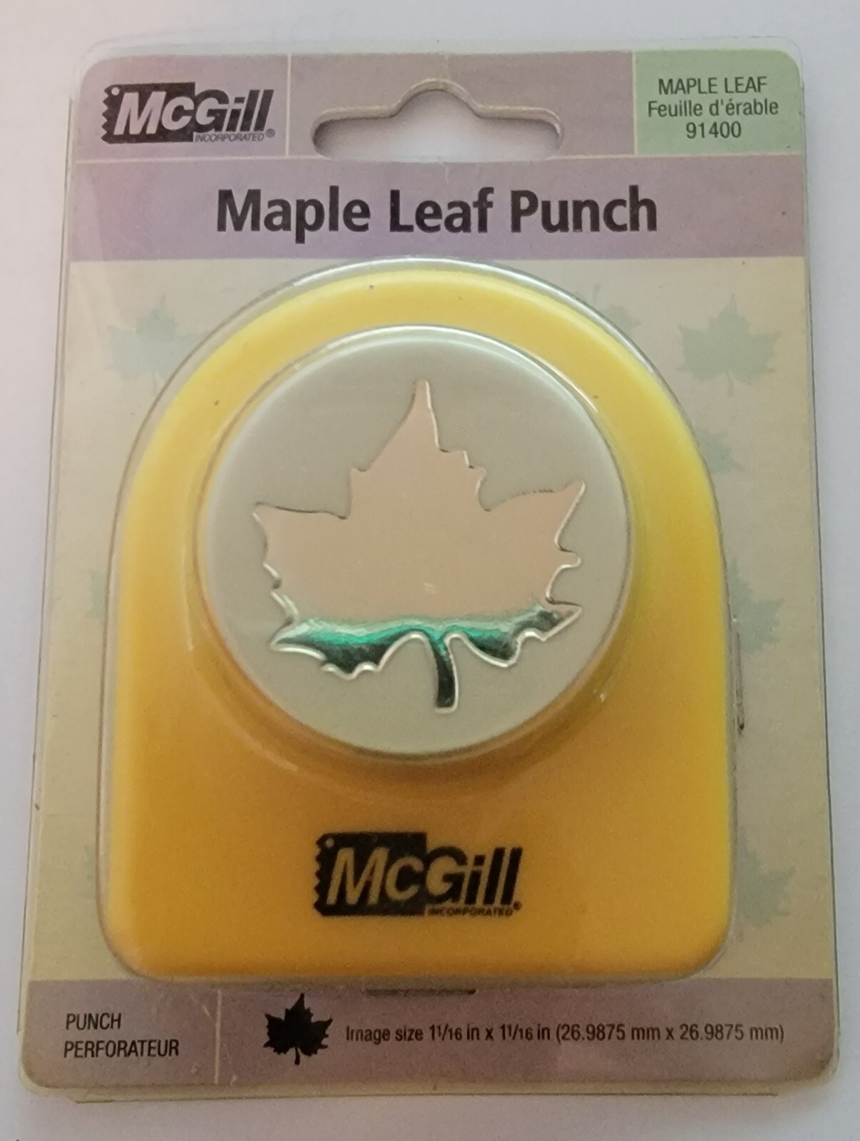 McGill Button Punch Giant MAPLE LEAF Paper Punch 91400 1 1/16 1/16 size ...