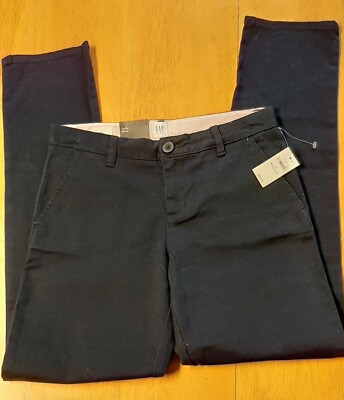 NWT GAP KIDS Girl NAVY BLUE SCHOOL UNIFORM LONG PANTS SIZE 12 REGULAR ...