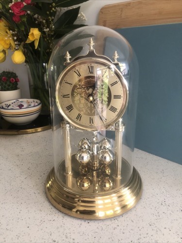Vintage German HERMLE anniversary Torsion clock Rotating 4 BALL ...