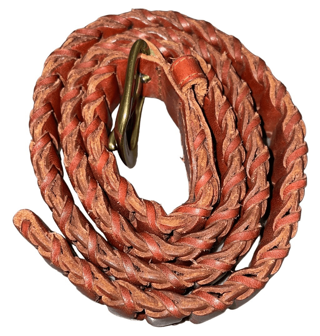 Vintage Classic Leather Link Belt - Gem