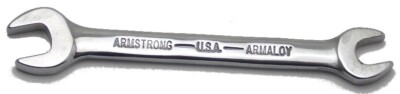 Armstrong Dual Open End Wrench 3/8" & 5/16" 4.5" Long Model 26-034 USA ...