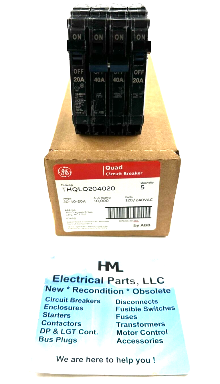 GE, GENERAL ELECTRIC, ABB, THQLQ204020, TR22040 REPLACEMENT, 20A/40A ...