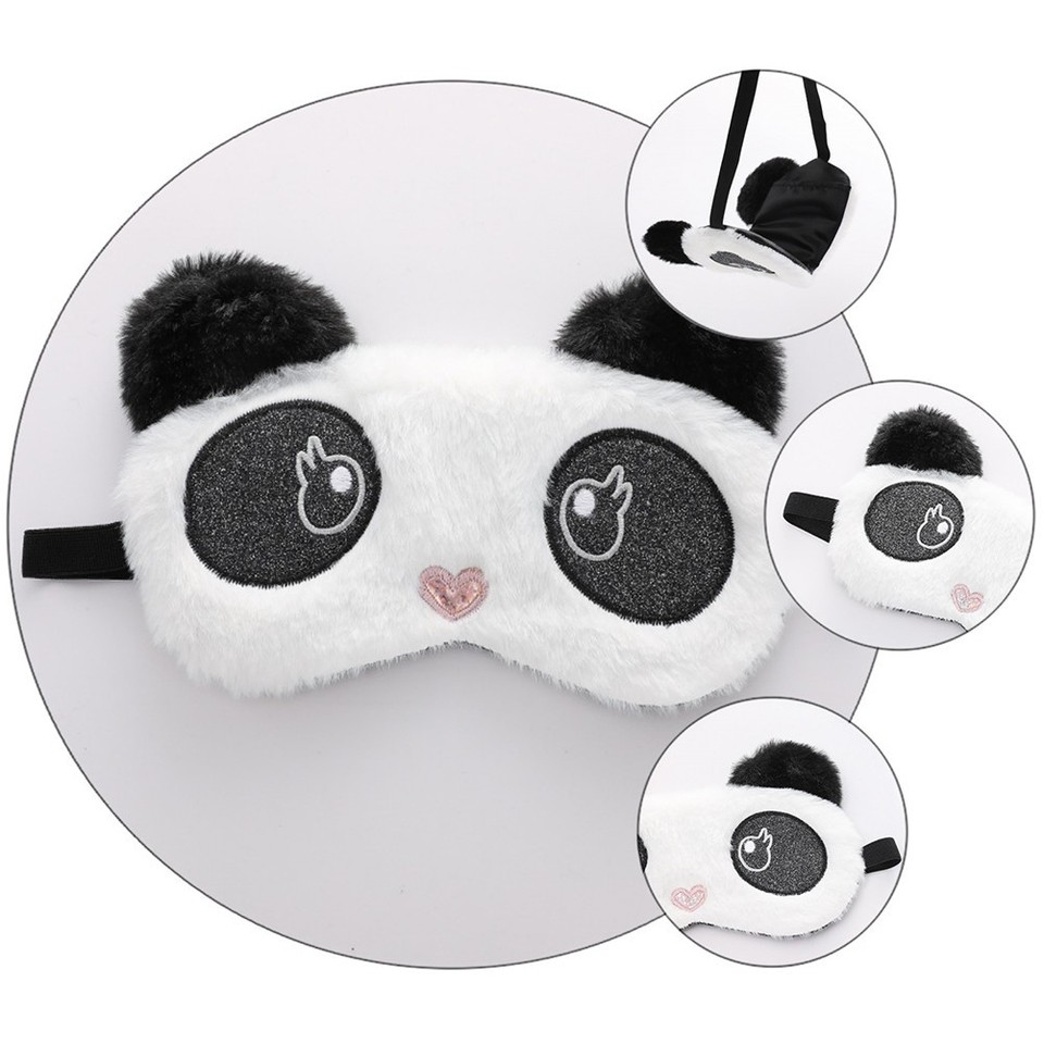 1 Pc Creative Eye Patch Plush Shading Patch Cartoon Snap Eye Mask ...