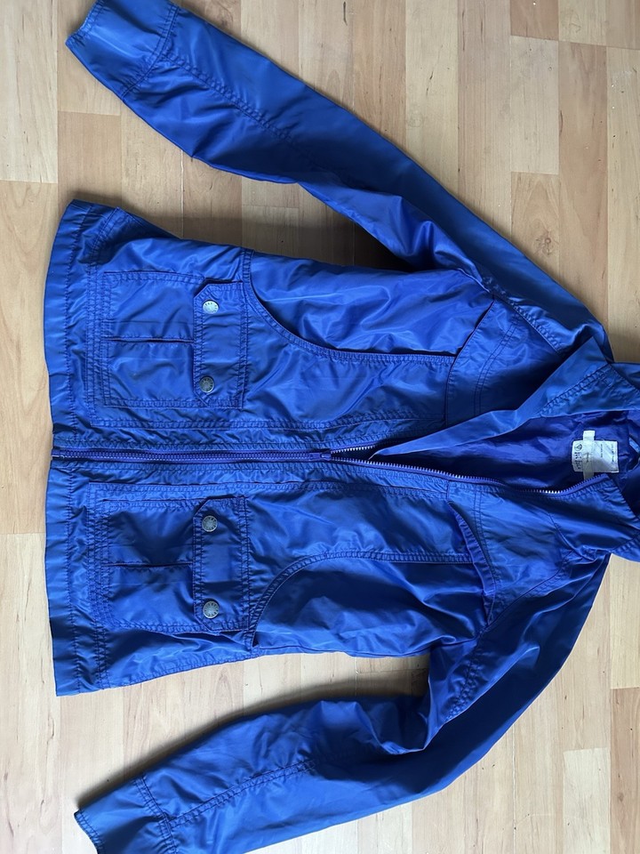 Fat Face Size 12 blue hooded zip-up jacket with pockets And Hood | eBay