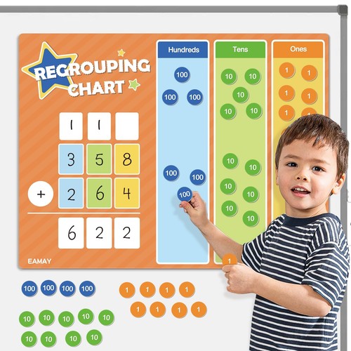 Regrouping Base Ten Place Value Manipulatives, Addition and Subtraction ...