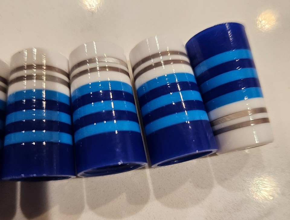 (10) Custom Golf Iron Ferrules Nautical Blue and Silver - Striped Pick ...