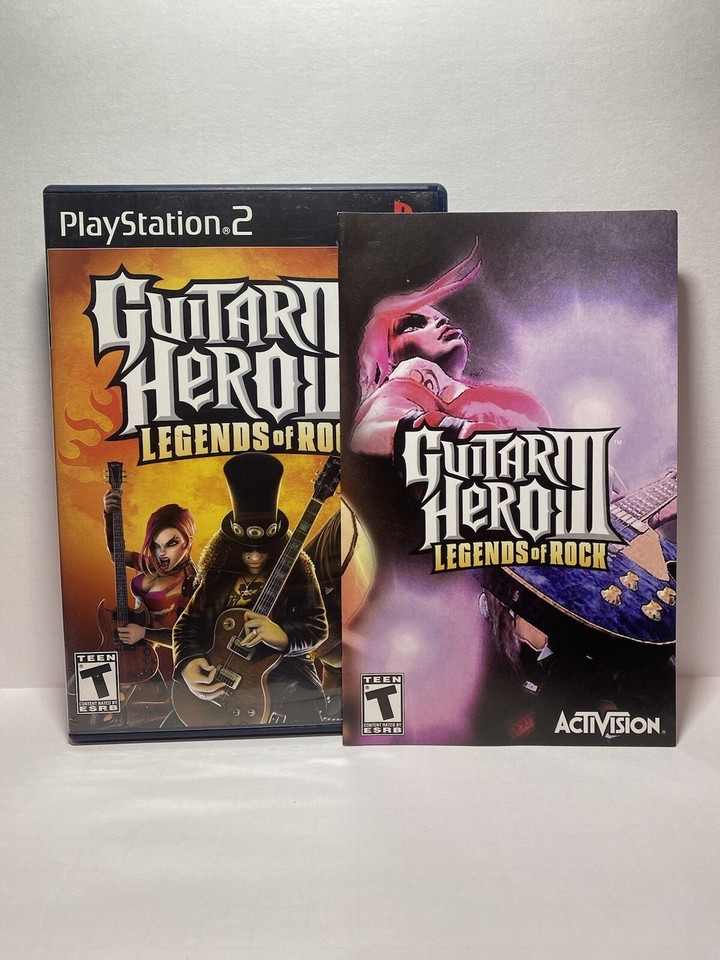 Guitar Hero III Legends of Rock + Guitar Hero ll Sony PlayStation 2 PS2 ...